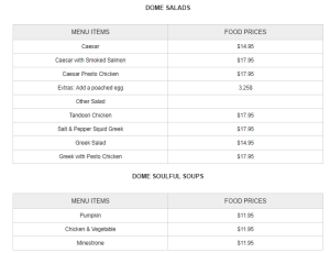 Dome Menu Prices Australia 2024 - Restaurant Menu Prices Australia