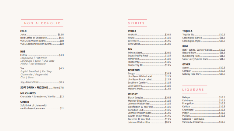 Hoyts Lux Menu Prices Australia 2023 - Restaurant Menu Prices Australia
